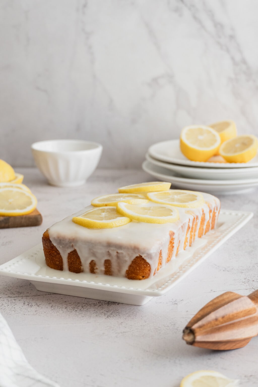 Glazed Lemon Loaf Cake (Extra Moist) - The Curly Spoon