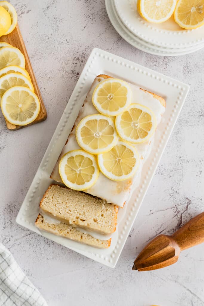 Glazed Lemon Loaf Cake (Extra Moist) - The Curly Spoon